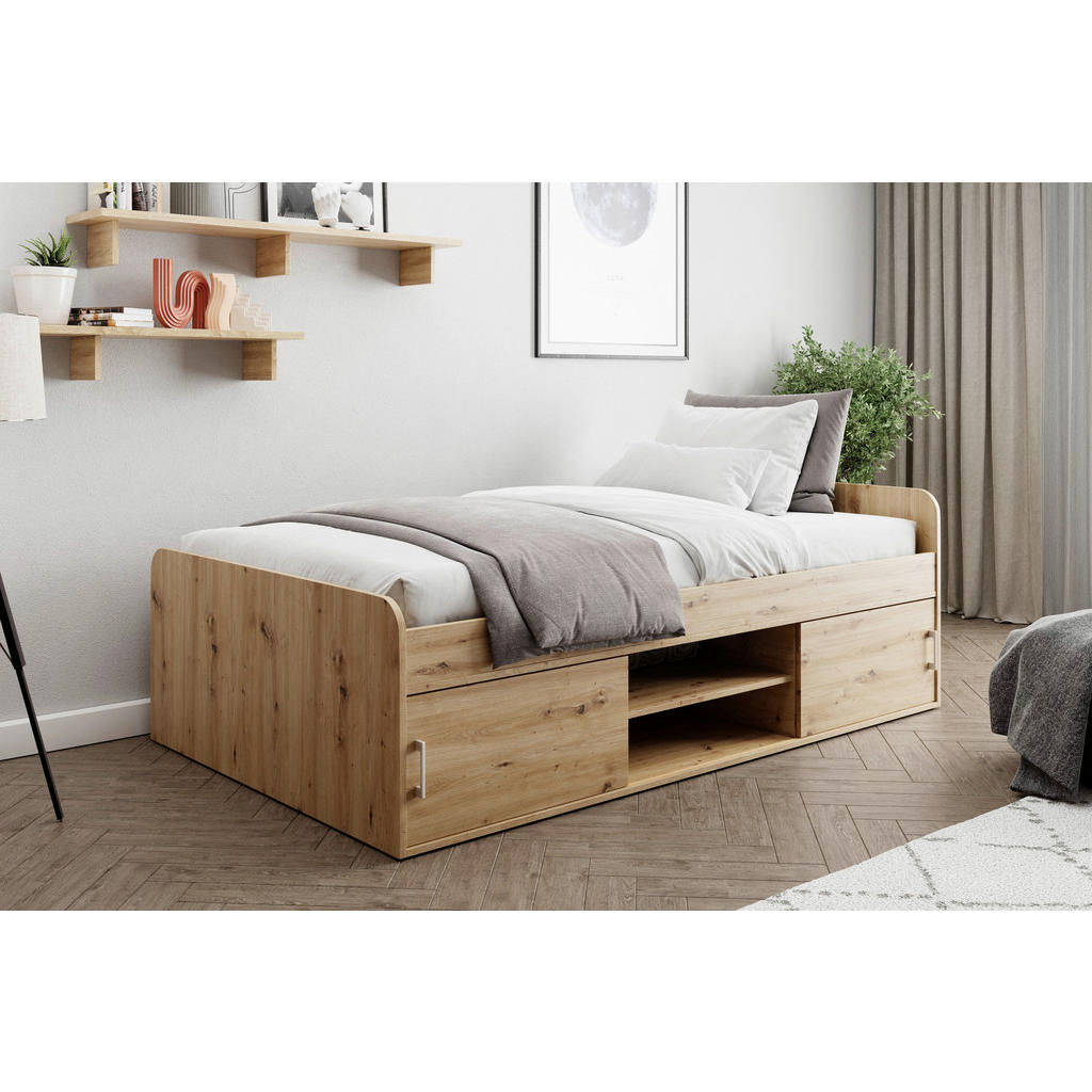 POSTEL 120/200 cm, bílá, Sonoma dub | Nábytek do všech místností a ...